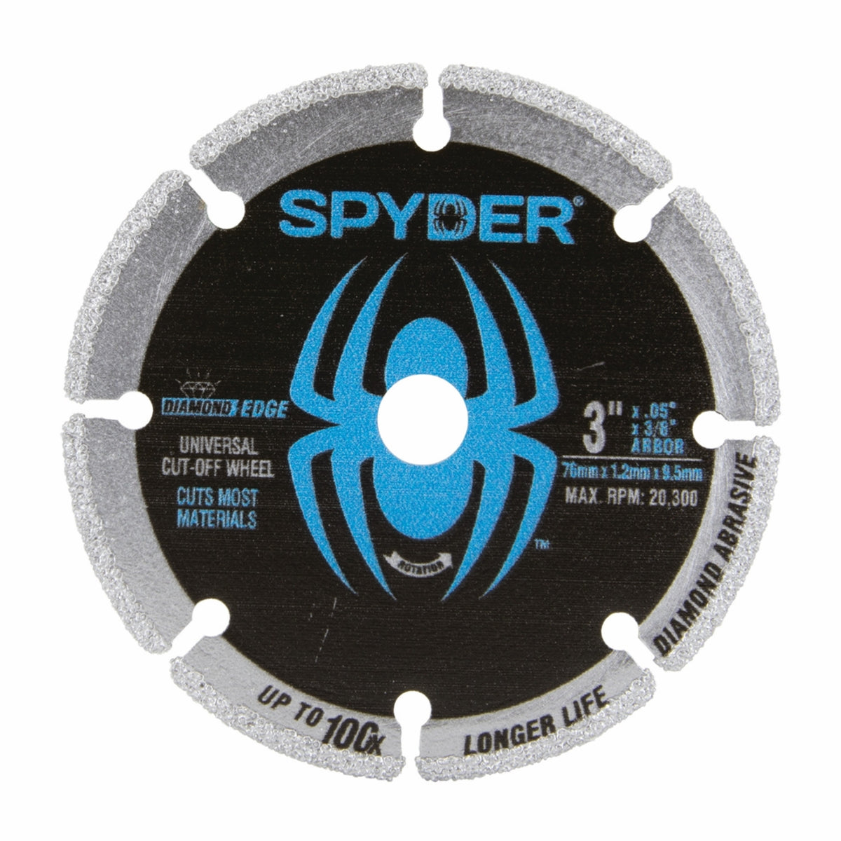 Diamond Bite™ 3" Diamond Cut-Off Wheel – Spyder